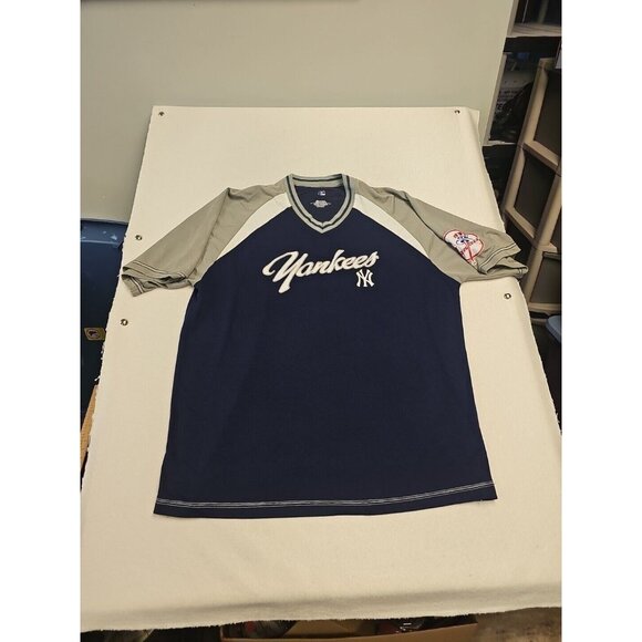 MLB | Shirts | New York Yankees Mlb Baseball Pullover Blue Jersey Shirt ...